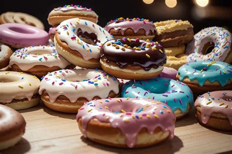 Premium Photo Delicious Donuts White Background