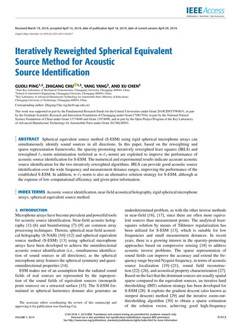 pdf iteratively reweighted spherical equivalent source method for
