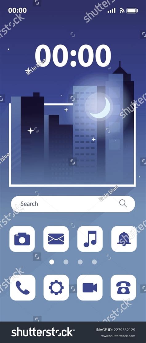 Home Screen Smartphone Interface Ui Mobile Stock Vector Royalty Free 2279332129 Shutterstock