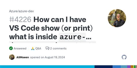 How Can I Have Vs Code Show Or Print What Is Inside `azure Dev