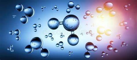 Models Of Water Molecules 3d Stock Illustration Illustration Of Filler Bright 300170251