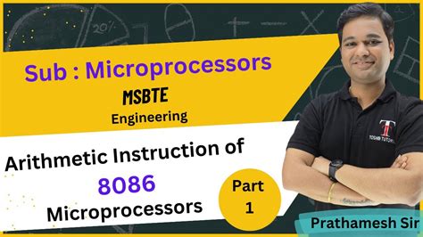 arithmetic instructions of 8086 microprocessor part1 toshib