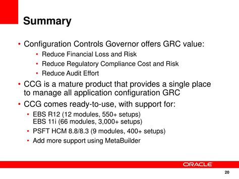 Ppt Configuration Grc And Oracle Configuration Controls Governor Powerpoint Presentation Id
