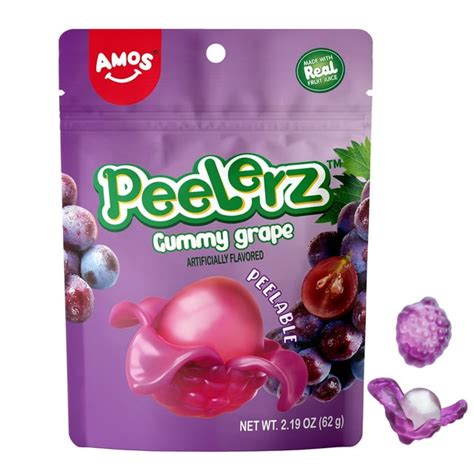 Amos Peelerz Gummies Peelable Mango Candy Resealable 219oz Bag Pack