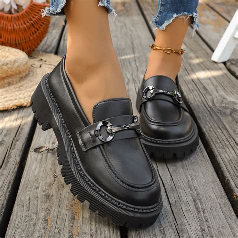 Xucatan Loafers For Women Platform Chunky Penny Loafer Slip On Casual