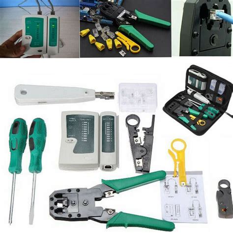 Analyzer Network Cable Tool Kit Lan Crimper Down Wire Stripper Cat5 6 — Battery Mate