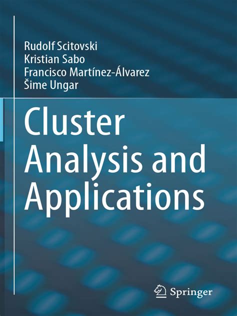 cluster analysis and applications pdf cluster analysis median