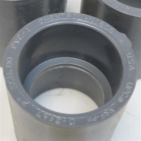 NIBCO Chemtrol 2 Straight Connector Pipe Coupling Schedule 80 Slip Glue Lot 9 Bullseye