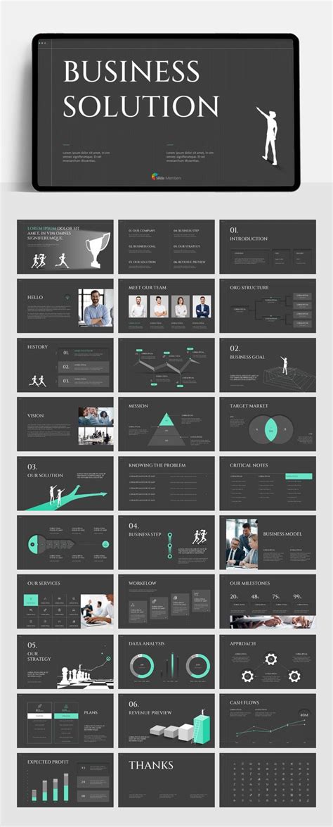 modern business solution powerpoint templates