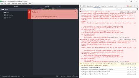 Hydrogen Not Able To Run Code The System Cannot Find The Path Specified Issue