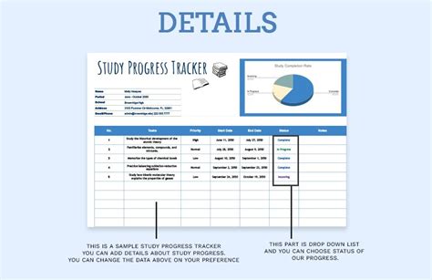Study Progress Trackers Templates In Excel Google Sheets Download Template Net