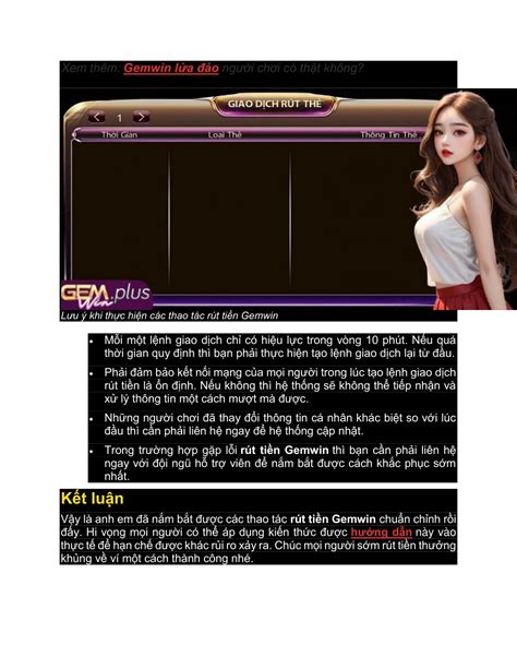 PPT - Huong dan rut tien Gemwin khong mat phi cho tan thu PowerPoint Presentation - ID:12760969