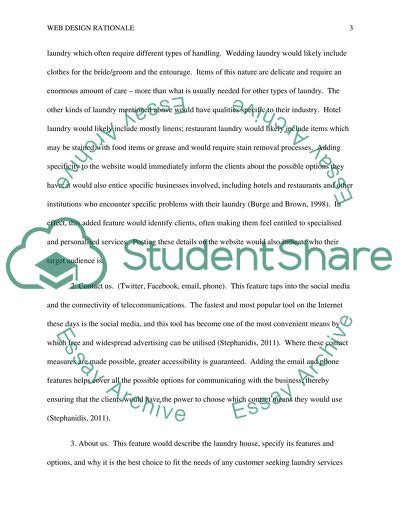 Web Design Rationale Essay Example Topics And Well Written Essays 1500 Words