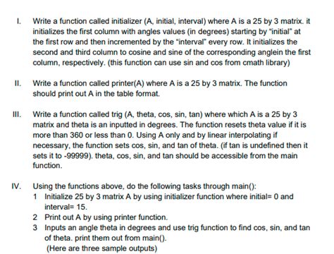 Solved I Write A Function Called Initializer A Initial