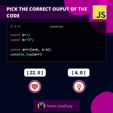 Test Your Javascript Skills With Sweta Upadhyay Posted