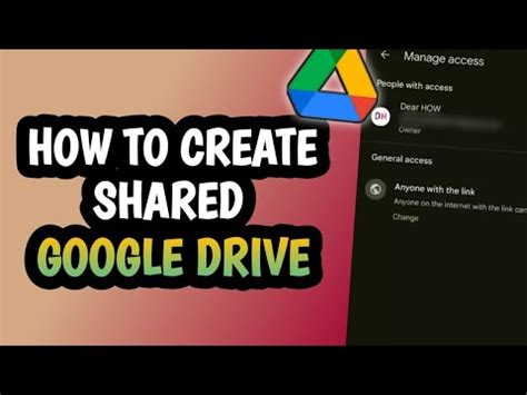 HOW TO CREATE SHARED GOOGLE DRIVE YouTube