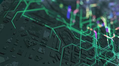Emergence Sci Fi Cube With Neon Glowing Elements Abstract 3d Animation