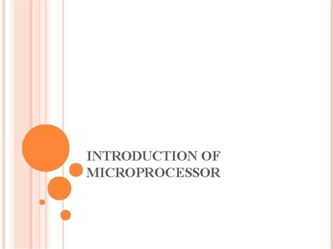 introduction of microprocessor chapter outline block diagram of