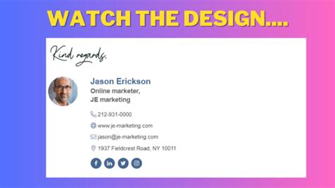 Create A Clickable Html Email Signature Clickable Html By Fahadali Fiverr
