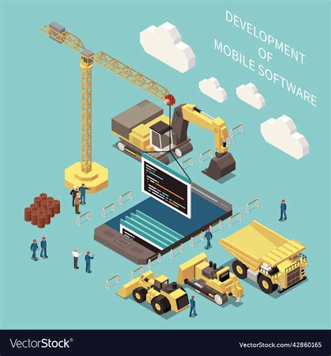 Programming Development Isometric Concept Vector Image