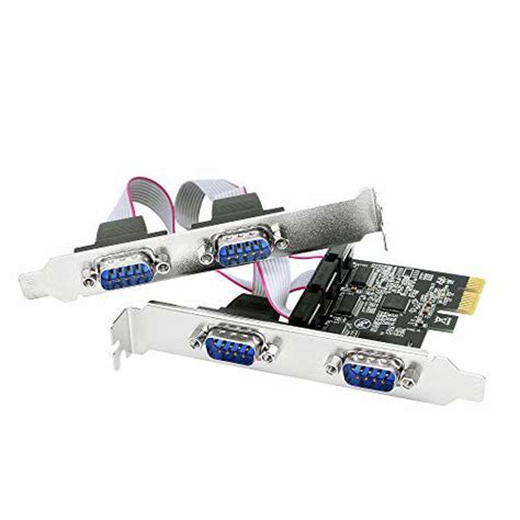 Getuscart Cerrxian 4 Port Pci E Rs232 Serial Adapter Card Pci E Serial Expansion Card Rs232