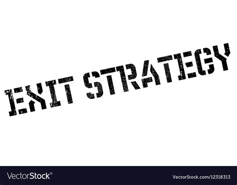 Exit Strategy Rubber Stamp Royalty Free Vector Image