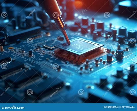 540 Soldering Microprocessors Under 3 Stock Illustration Illustration Of Computer Work 280838634