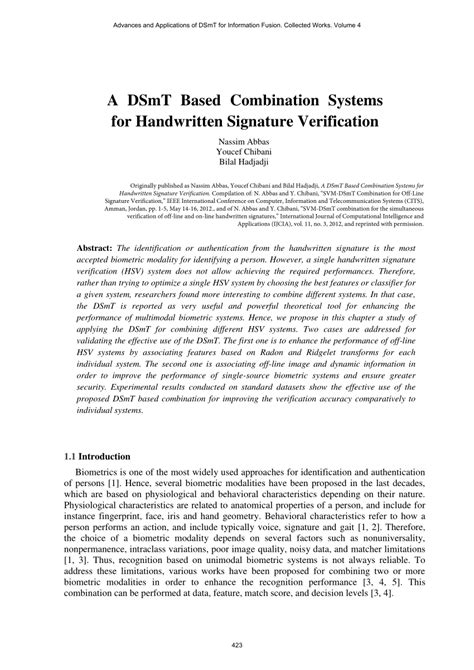 pdf a dsmt based combination systems for handwritten signature