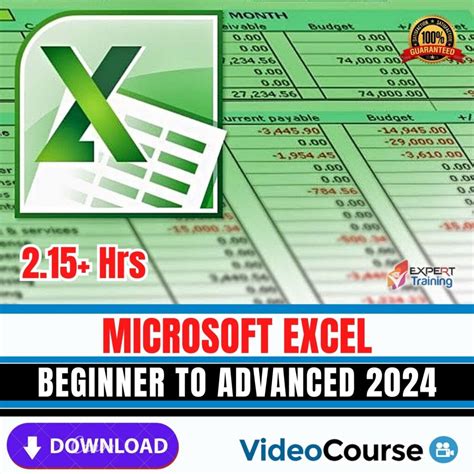 Microsoft Excel From Beginner To Advanced 2024 Expert Training