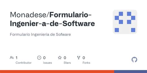 Github Monadese Formulario Ingenier A De Software Formulario Ingenieria De Sofware
