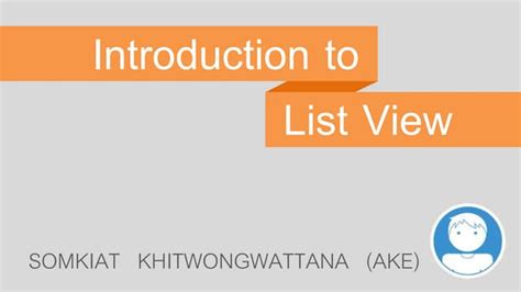 listview and custom listview on android development [thai] ppt
