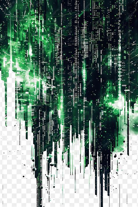 Premium Psd Hacker Decryption Glitch With Binary Code Abstract Shapes An Texture Effect Fx