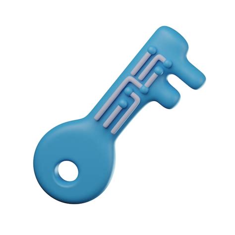 Premium Photo 3d Encryption Key Illustration
