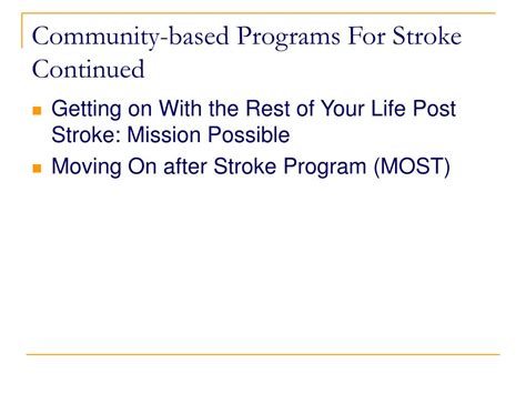 Ppt Fostering Community Participation After Stroke Powerpoint Presentation Id821911