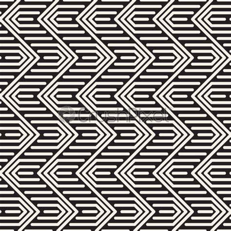 Vector Seamless Interlacing Lines Pattern Repeating Geometric Background With Hexagonal Stock