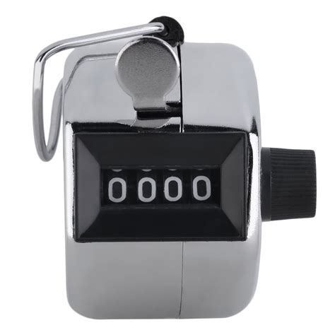 Digital Chrome Hand Tally Clicker Counter 4 Digit Grandado