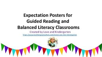 Guided Reading Expectation Charts By The Lifelong Teacher TpT