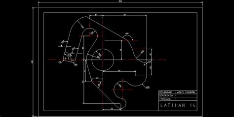 Ahasinursa Contoh Gambar Latihan Autocad 2d