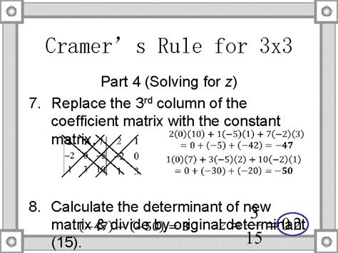 solving systems of two equations with cramer s rule calculator