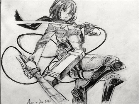 Mikasa Ackerman By Mini Artiste On Deviantart