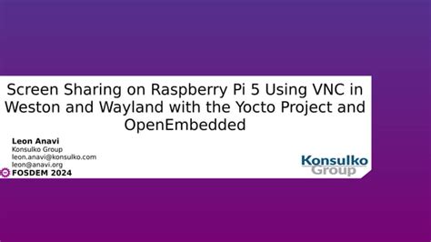 Screen Sharing On Raspberry Pi 5 Using Vnc In Weston And Wayland With
