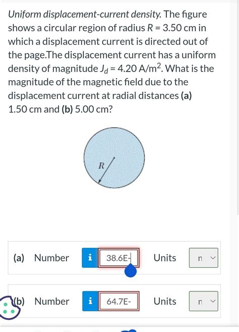 Solved Uniform Displacement Current Density The Figure