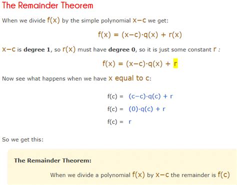 What Is Reminder And Factor Theorem EduRev Class Question