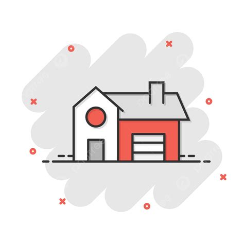Comicstyle Building Icon On White Background With Splash Effect Vector Downtown Splash