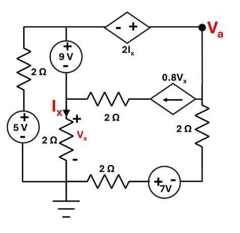 Solved Find Va And Vx Using Mesh Analysis Points Chegg