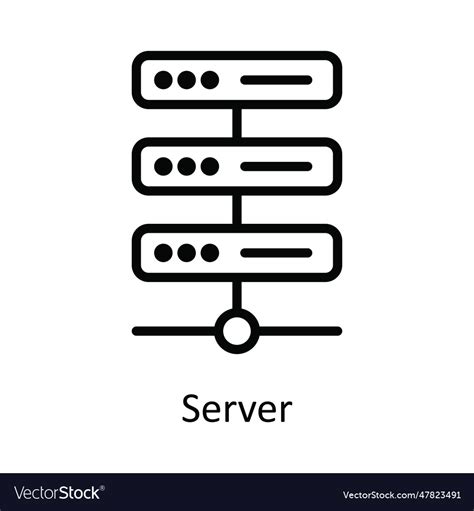 Server Outline Icon Design C Royalty Free Vector Image