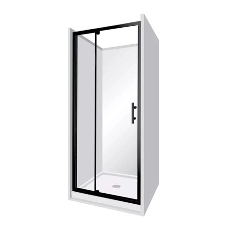 1000x1000x1000 Alcove Black Swing Door Shower Box Green Home Bathroom