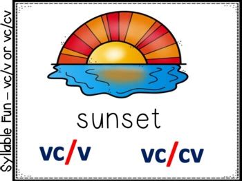 Syllables Vc Cv And Vc V Digital Resource Google TPT