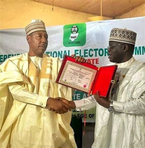 Zulum Receives Certificate Of Return, Says No Luxury Of Time, Work ...