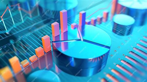 Abstract Data Visualization With Pie Chart And Bar Graph Premium Ai Generated Image